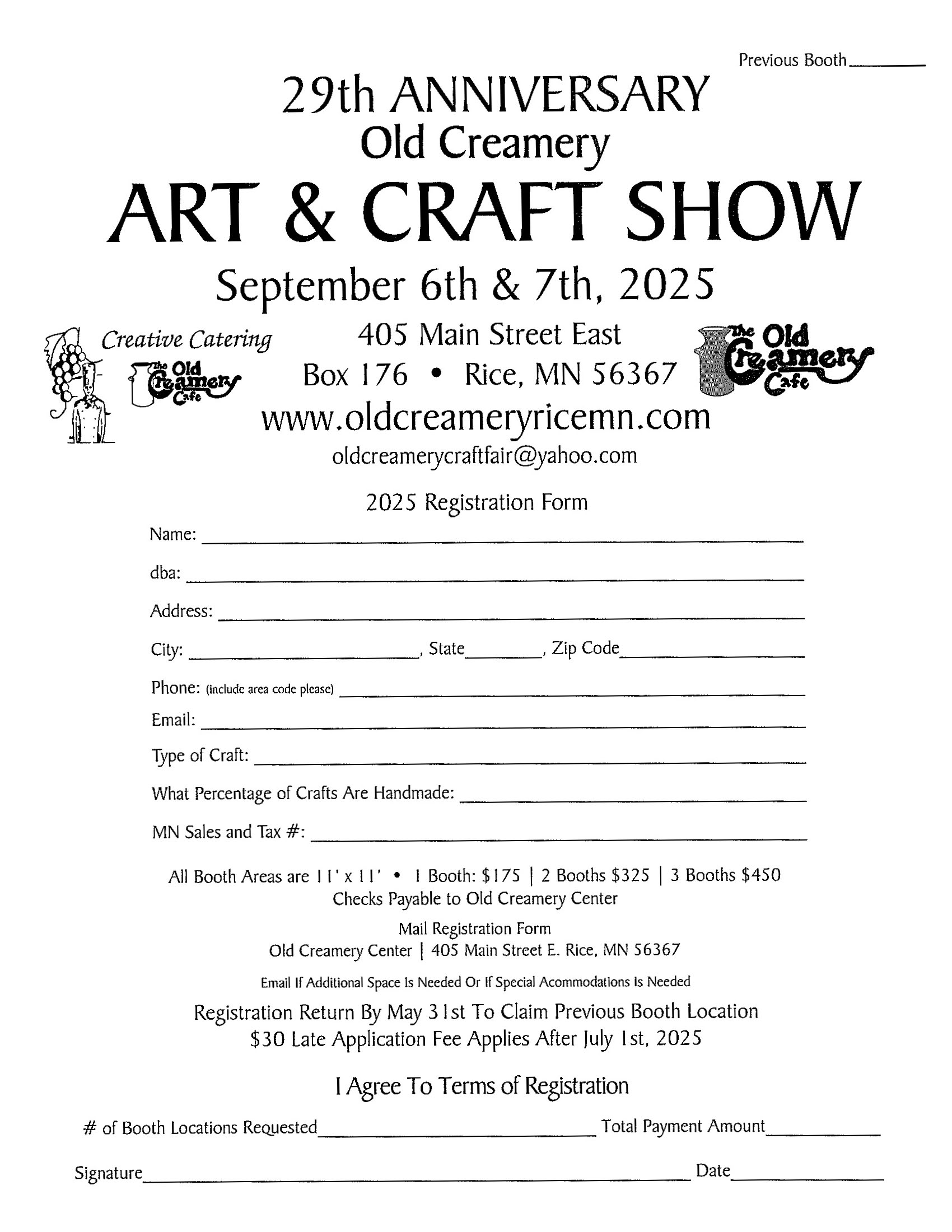 Arts & Craft Show - Old Creamery Cafe MN